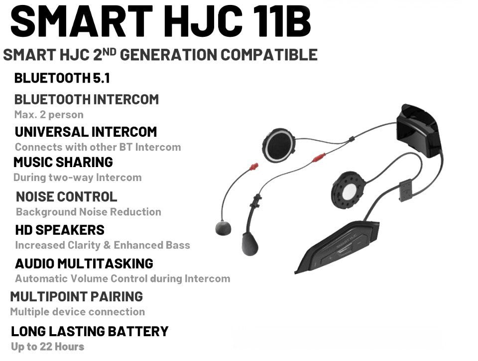 Sena HJC Smart 11B Bluetooth Headset – HelmetCountry.com