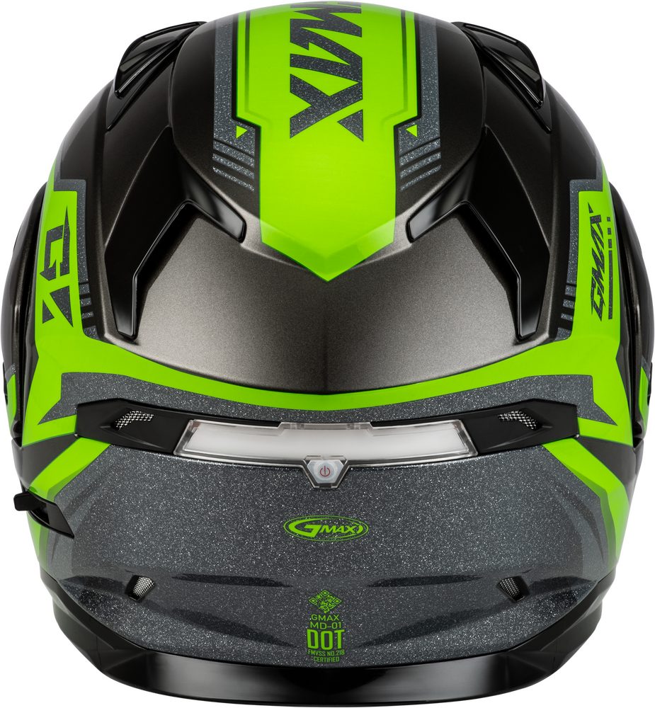 Gmax MD-01S Modular Helmet Volta Graphic Black/Silver/Green ...