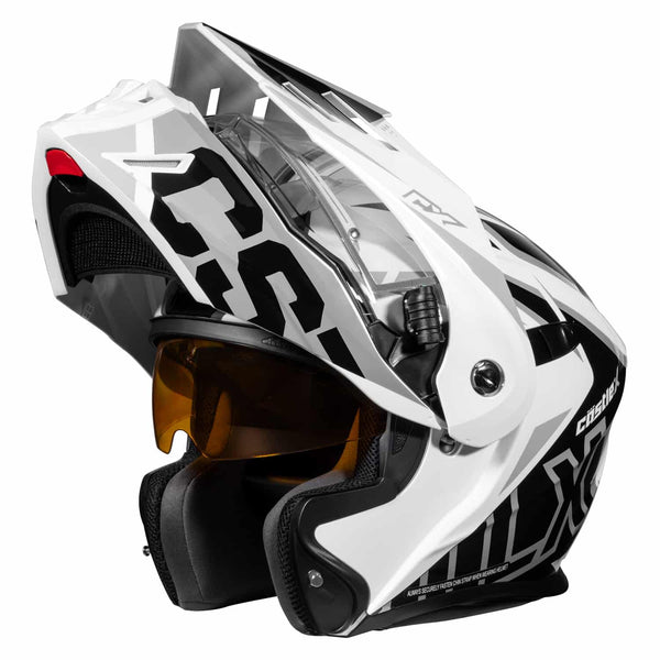 Castle X CX950 V2 Modular Snow Helmet Jag White/Black/Silver Electric ...