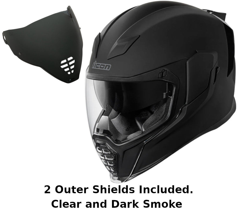 Icon Airflite Full Face Helmet Rubatone Dark Smoke Shield ...