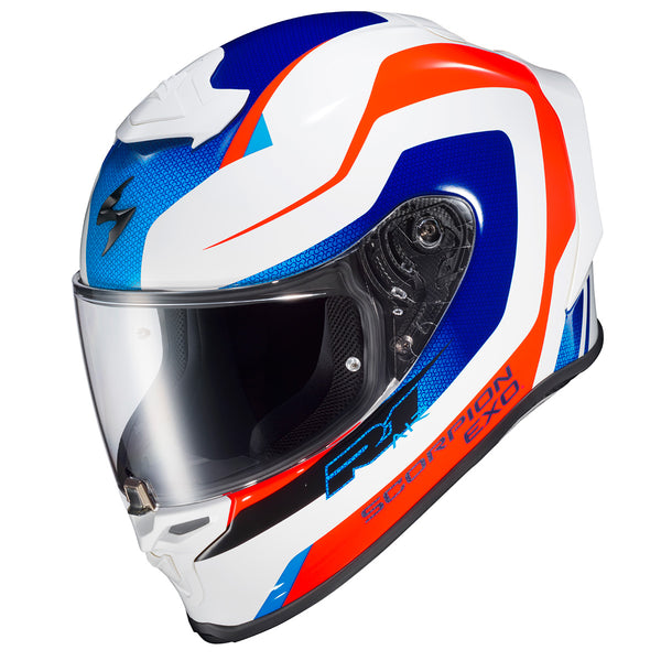 Scorpion EXO-R1 Air Full Face Hive Red/White/Blue – HelmetCountry.com