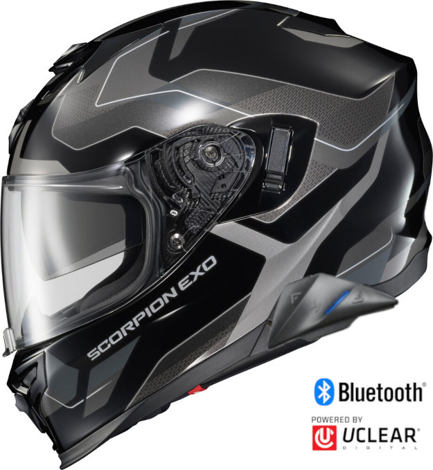 Scorpion EXO-T-520 Full Face Bluetooth Helmet Zuse Phantom EXO-COM ...