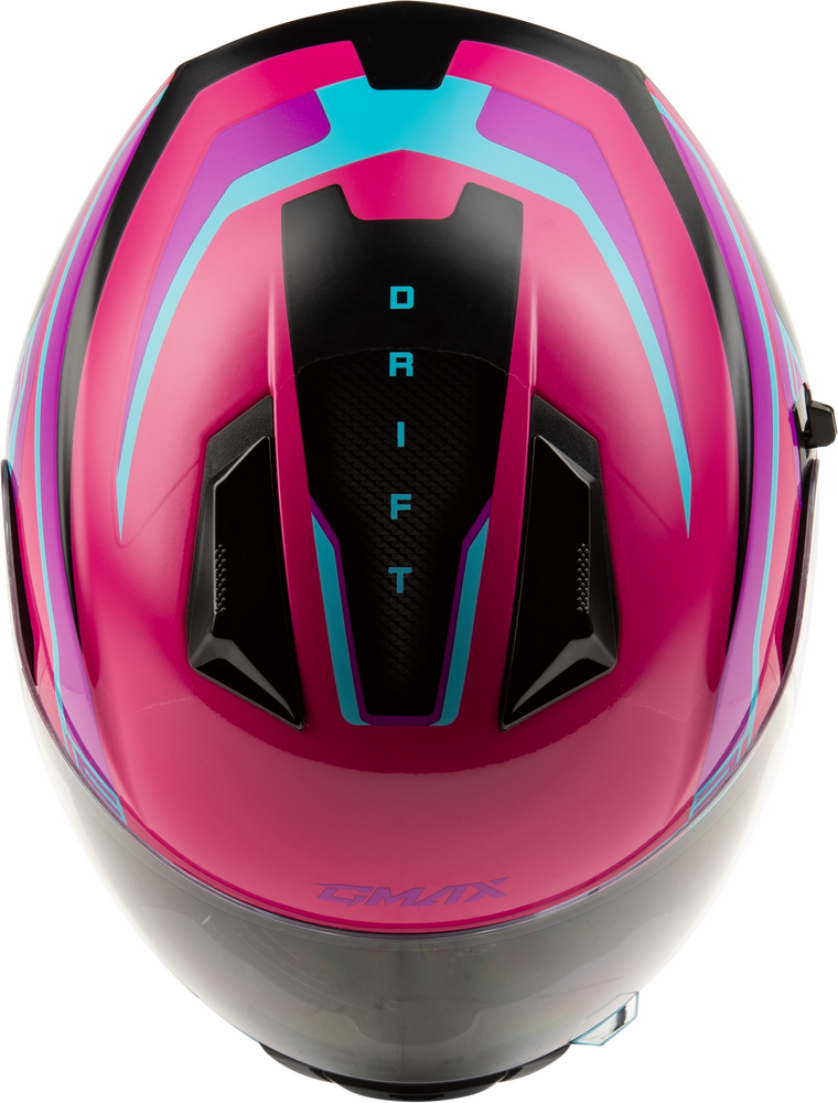 Gmax FF-18 Full Face Bluetooth Helmet Drift Graphic Pink/Blue/Black ...