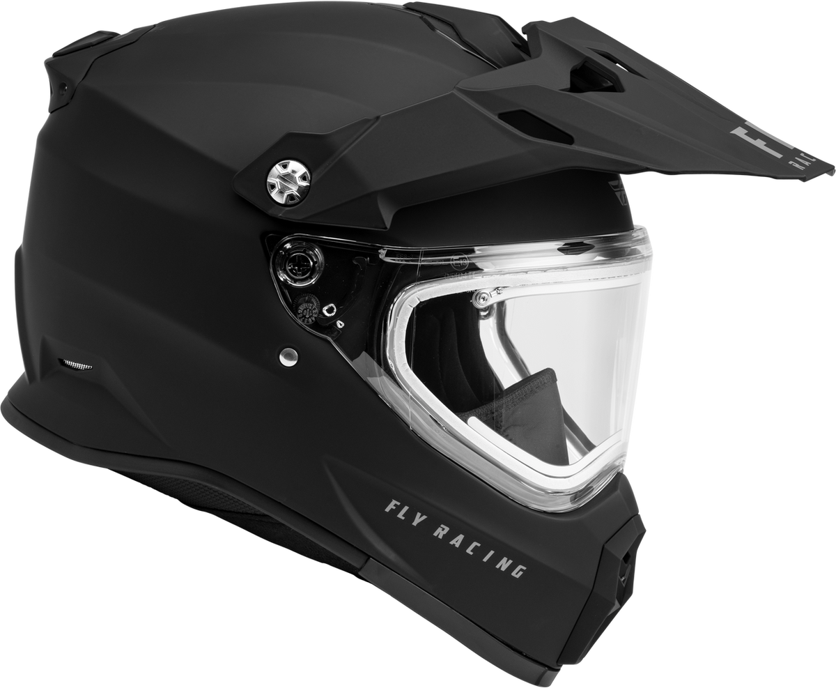 Fly Racing Trekker Snow Helmet Matte Black Electric Shield ...