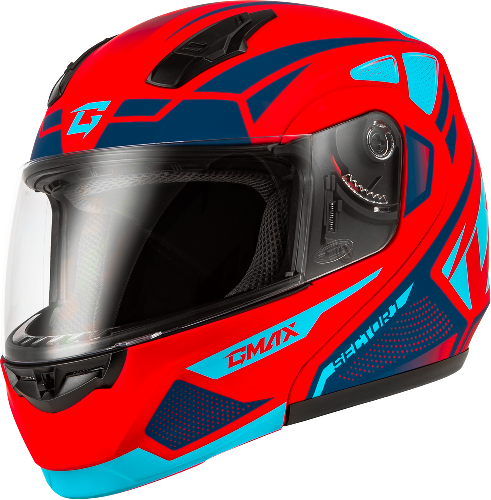 Gmax MD-04 Modular Bluetooth Helmet Sector Matte Red Blue ...
