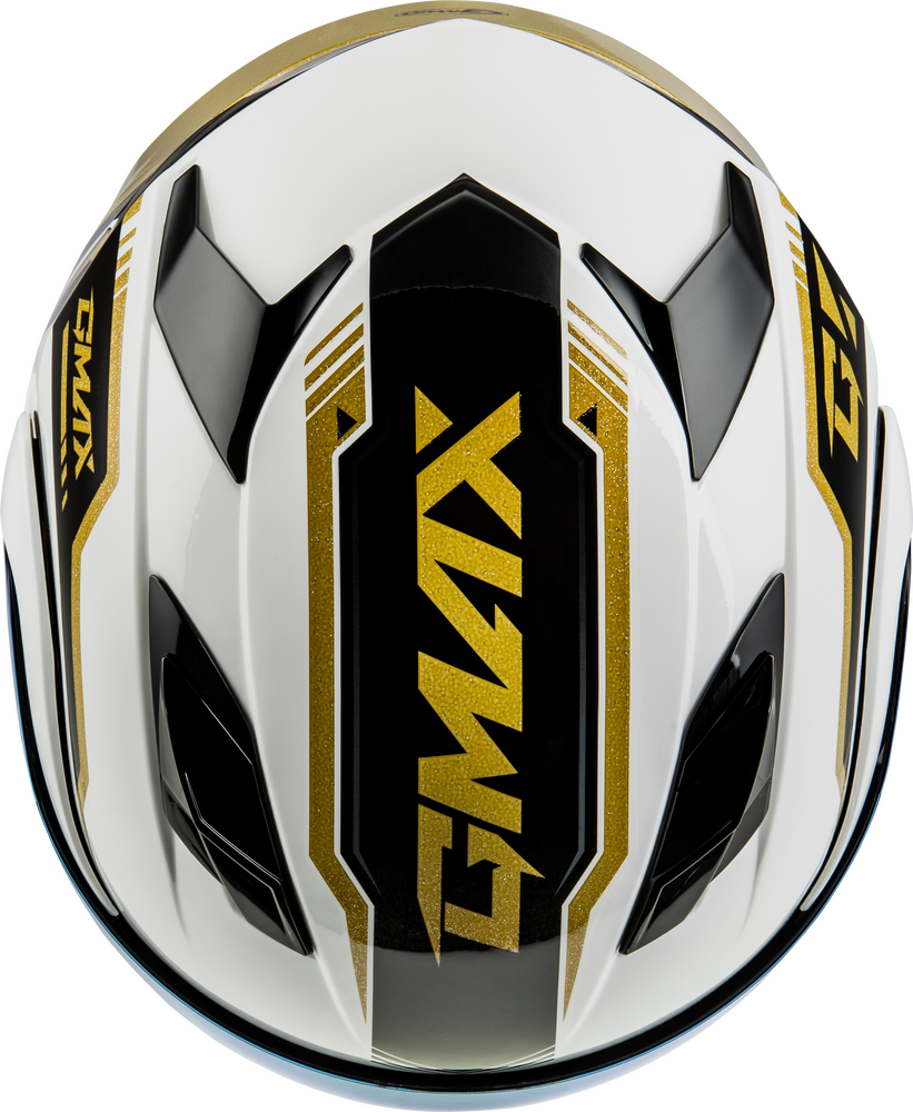 Gmax MD-01S Modular Bluetooth Helmet Volta Graphic Gold/Black/Metallic ...