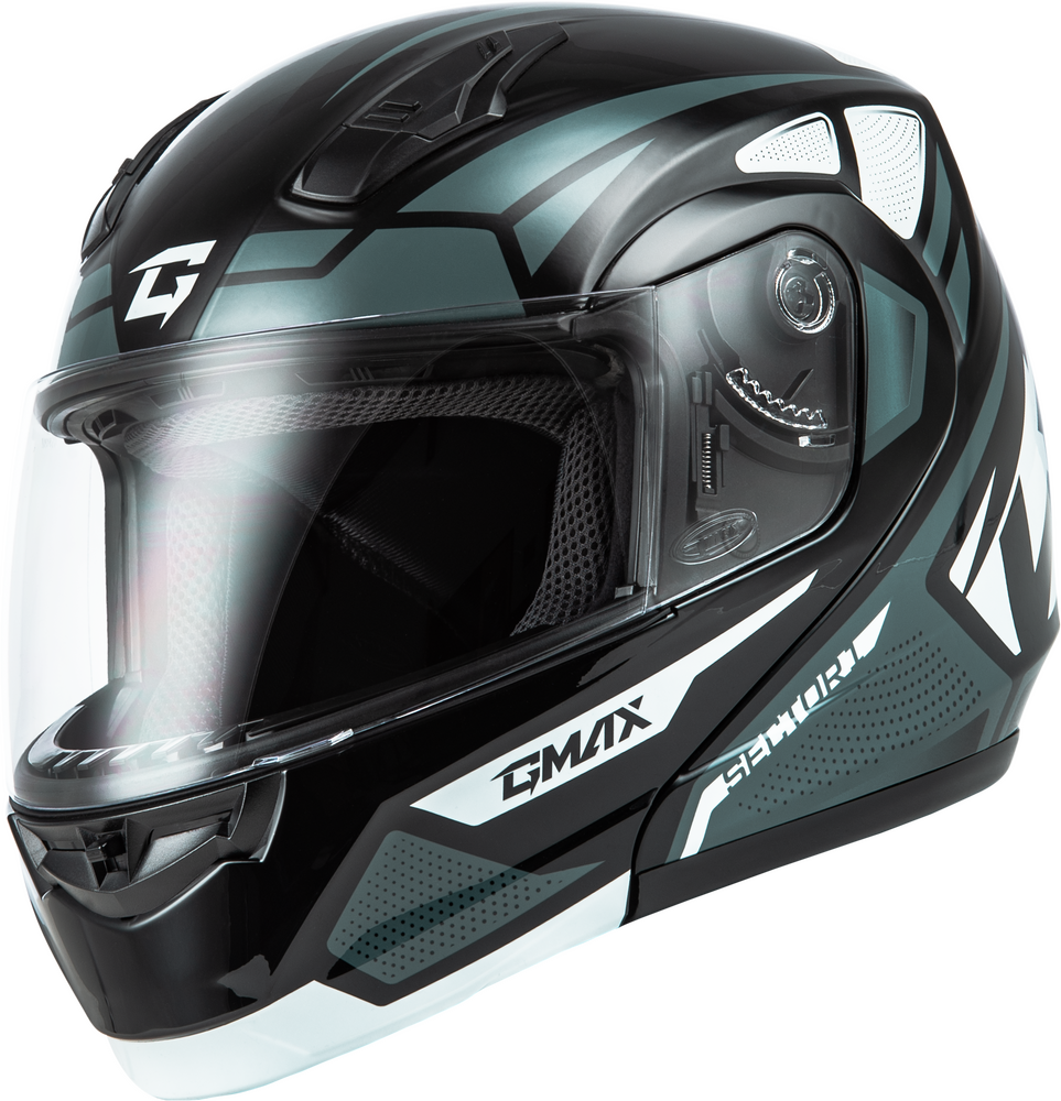 Gmax MD-04 Modular Helmet Sector Black Silver – HelmetCountry.com