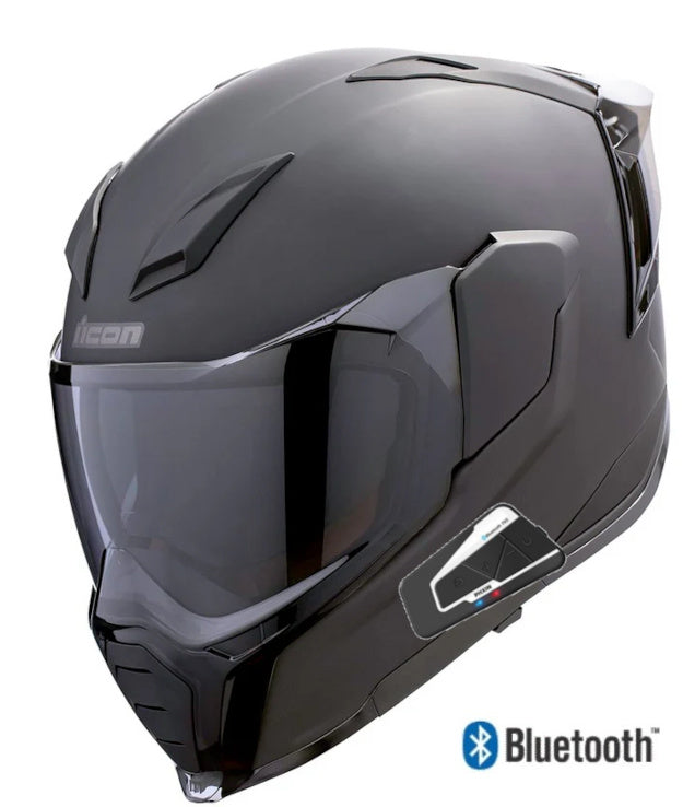 Icon Ultraflite Full Face Bluetooth Helmet Rizz Rizz MIPS Matte Black ...