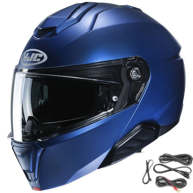 HJC i91 Modular Snow Helmet Matte Blue Electric Shield – HelmetCountry.com