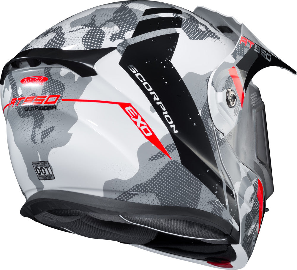 Scorpion EXO-AT950 Dual Sport Modular Snow Helmet Outrigger White Grey ...