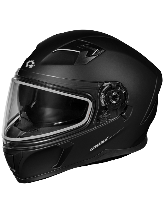 Castle X CX390 Full Face Snow Helmet Matte Black Dual Lens ...